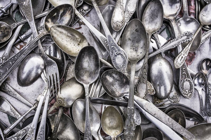 Old cutlery stock photo. Image of damaged, metal, equipment - 48223280