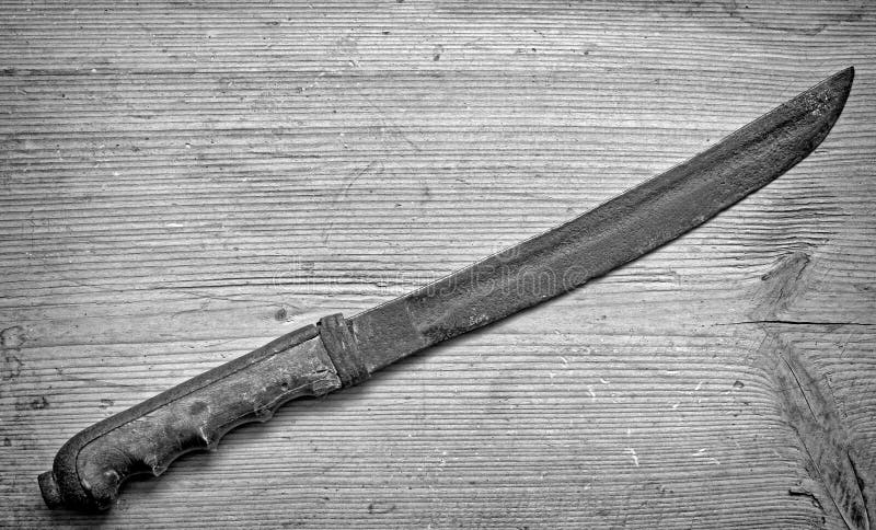 Old dagger monochrome stock photo. Image of machete, cutlass - 36153982