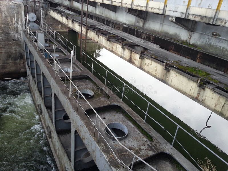 A old dam stock photo. Image of building, industrial - 138369524