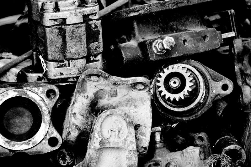 Old and damage gear. stock image. Image of engine, metallic - 185560343
