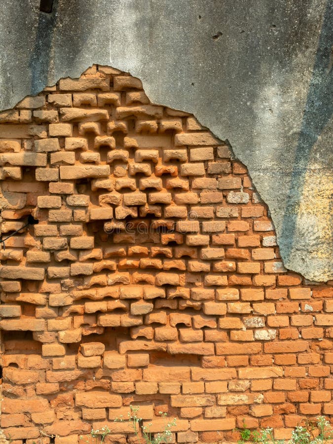 Old Damaged Abandoned Brick Wall Stock Photo - Image of dirt, rusty ...
