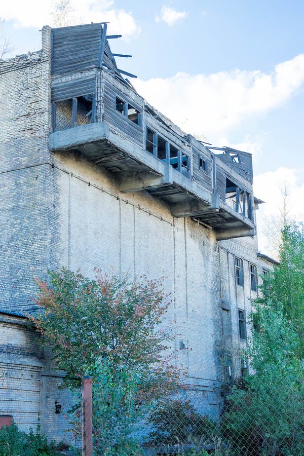 Old and Damaged Balcony. Old Building. Stock Image - Image of ...