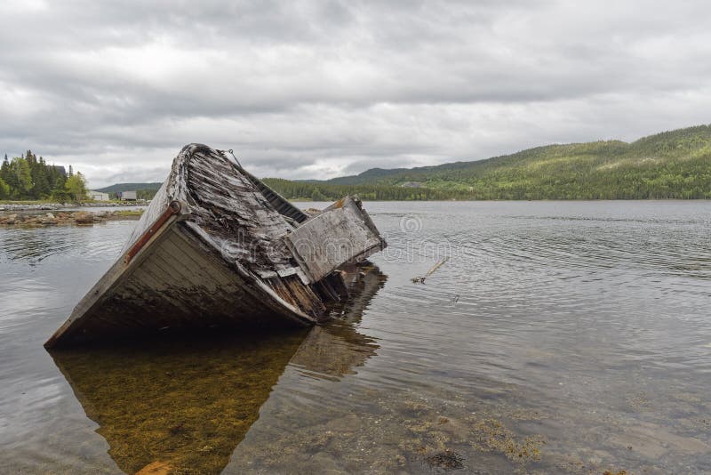 Old damaged boat stock photo. Image of derelict, ocean - 259433122