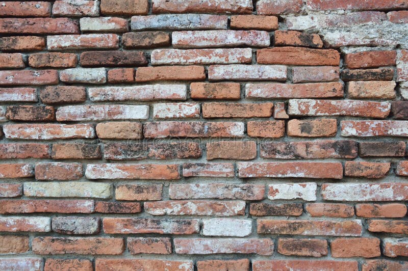 Old Damaged Brick Wall Texture Stock Image - Image of structure, brick ...