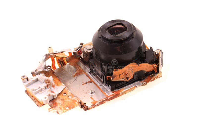 Damaged Camera with Dirt Overlay with Copy Space for Text and Web ...