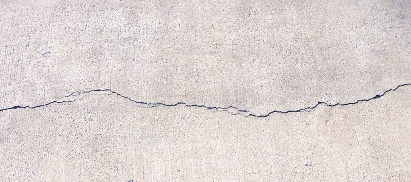 Damaged Concrete Street Background Long Crack Line Texture Surface ...