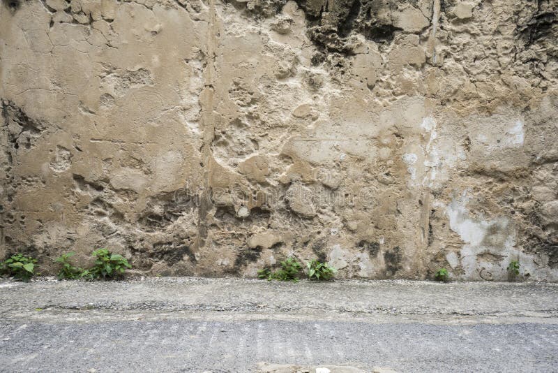 Old damaged concrete wall stock photo. Image of messy - 58299026