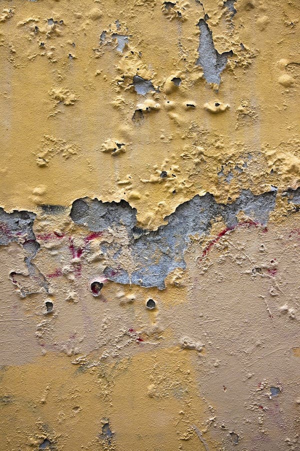 Old Damaged and Damp Cement Plaster that Detaches from the Masonry ...