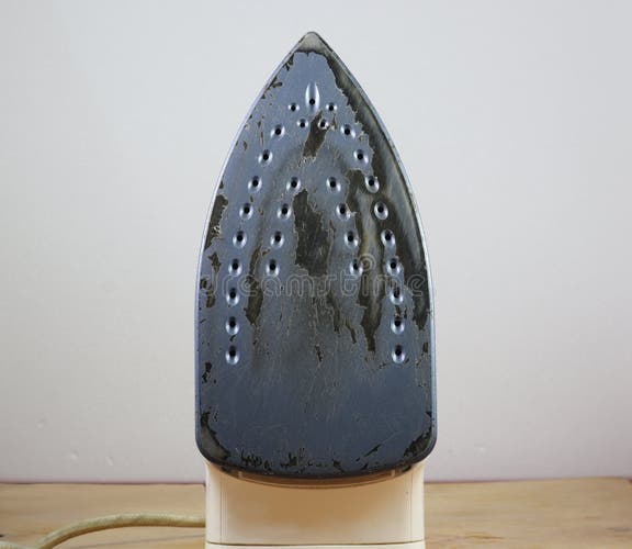 Old Damaged Electric Clothes Iron. Stock Image - Image of steam ...