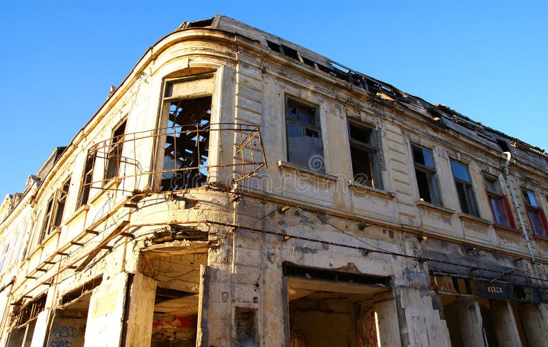 Old damaged house stock photo. Image of environment, building - 47968278