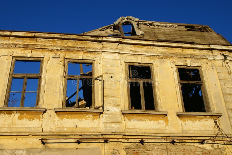 Old damaged house stock photo. Image of abandoned, close - 47968276