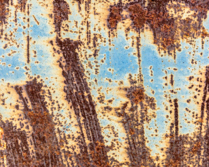 Old Metallic Surface with Rusty Spots and Chipped Paint Stock Image ...