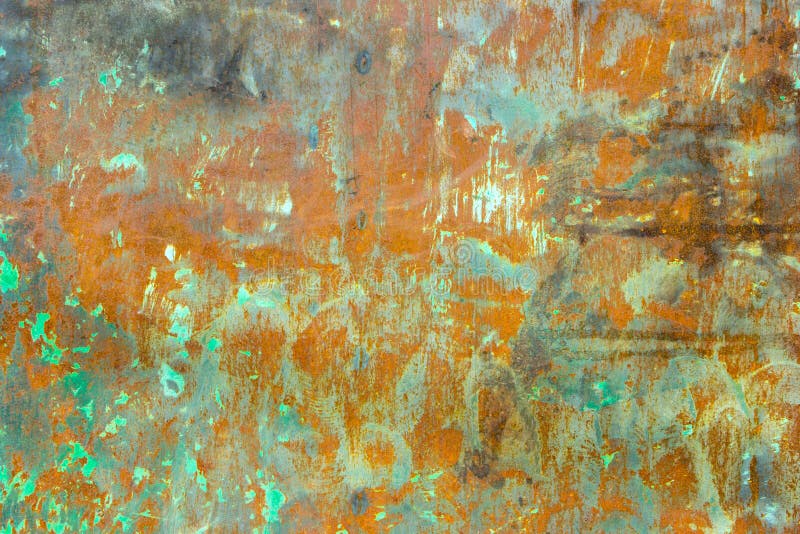 Surface of Rusty Iron with Remnants of Old Paint, Chipped Paint ...