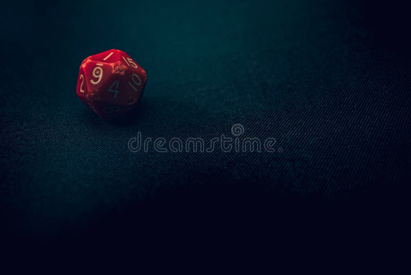 Old Damaged 20 Sided Die with 1 Face Up Stock Image - Image of shop ...