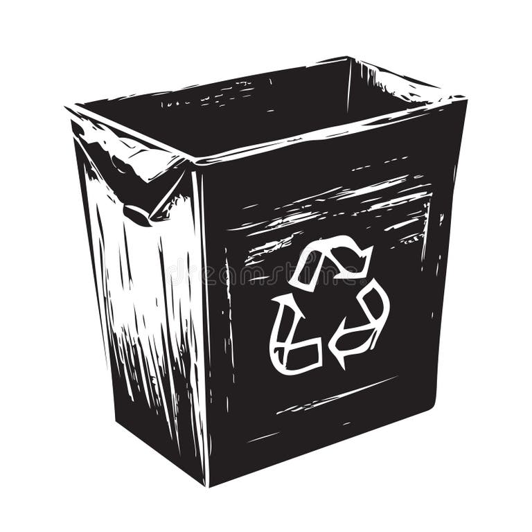 Old Damaged Trash Container Stock Vector - Illustration of vector ...