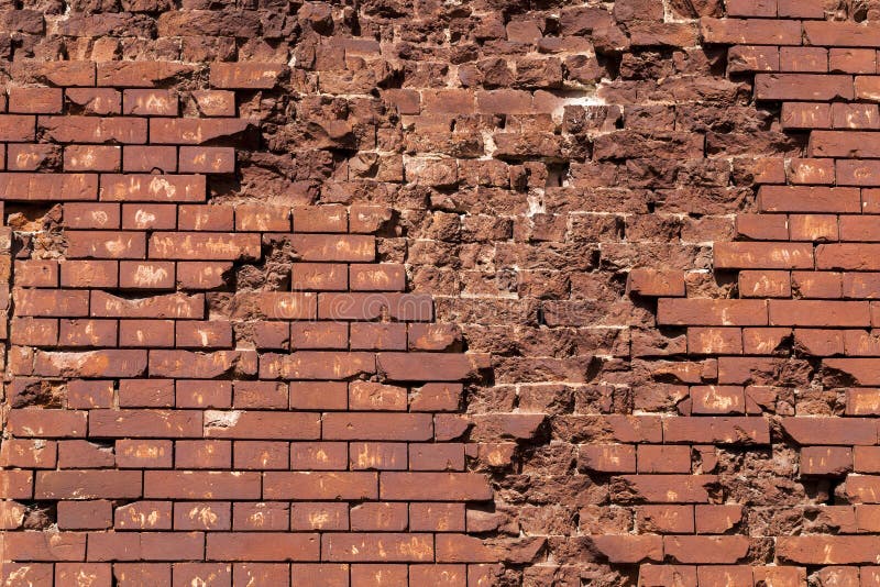 Old damaged wall stock photo. Image of fortification - 125048744
