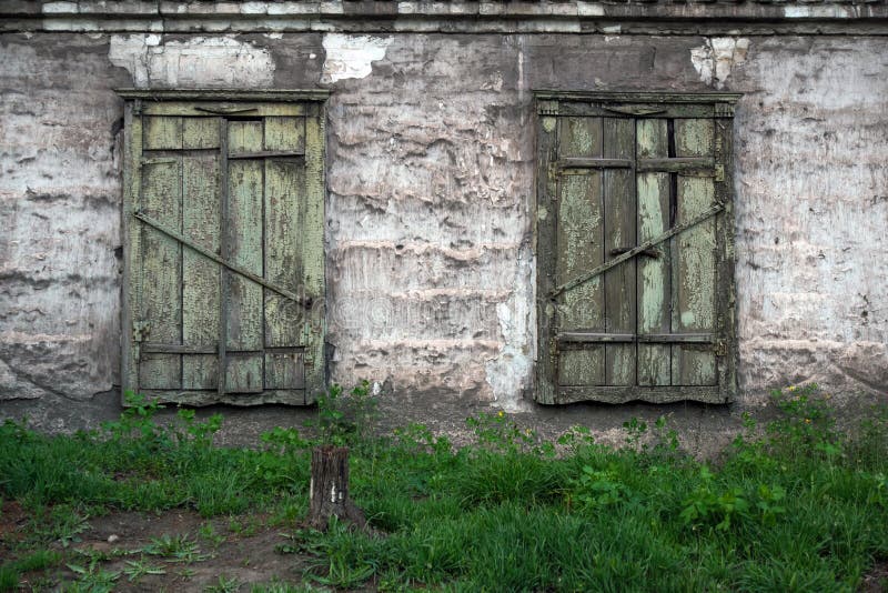 Old Damaged Windows, Grunge Windows, Texture, Old House Stock Photo ...