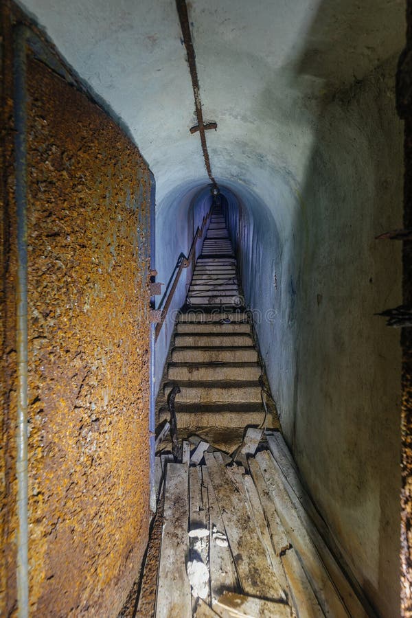 Old Dark Abandoned Dirty Soviet Bunker, Echo of Cold War Stock Image ...