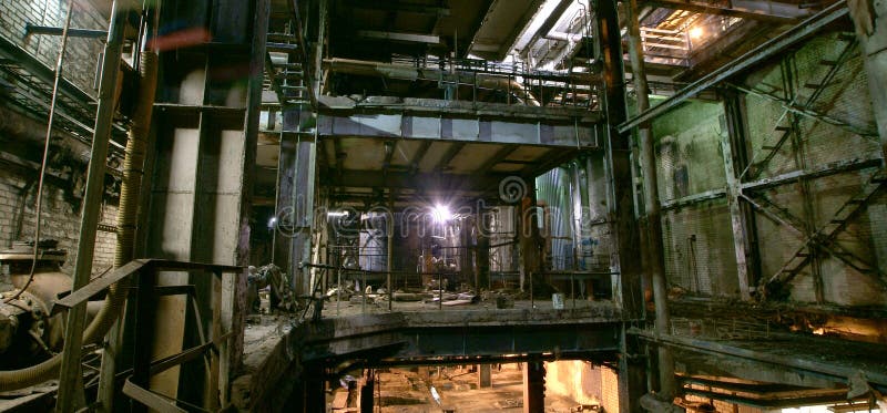 Dirty Factory Smoke Stacks stock image. Image of filth - 15039991