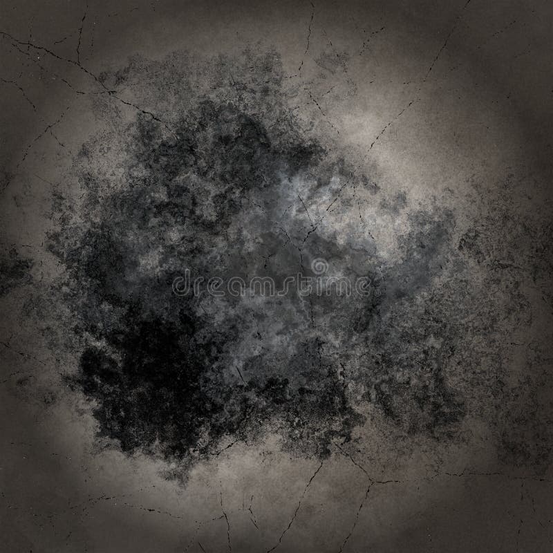 Old Dark Vignette Background with Stains and Central Torn Distressed ...