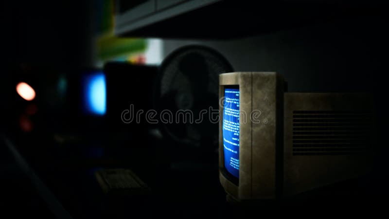 Old Dark Vintage Computing Laboratory Editorial Image - Image of ...