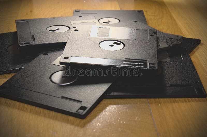 Old data storage discs. 3 stock image. Image of technology - 203282157