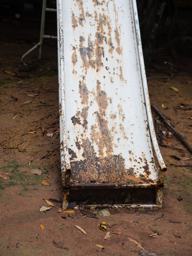 Old Decay Iron Slider stock image. Image of ground, park - 79731097