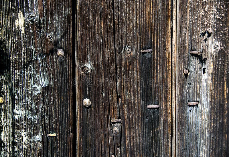 Old Boards with Rusty Nails Stock Image - Image of surface, rusty ...