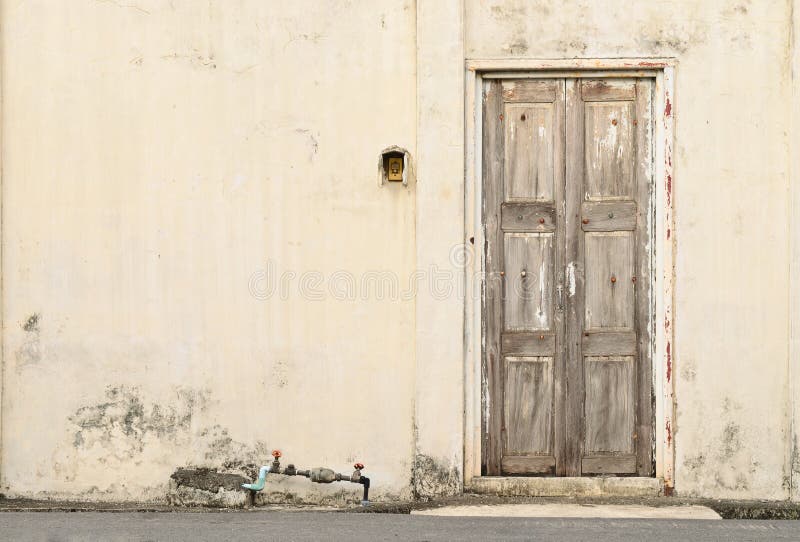 Old decayed wooden door stock photo. Image of aging, ancient - 61859316