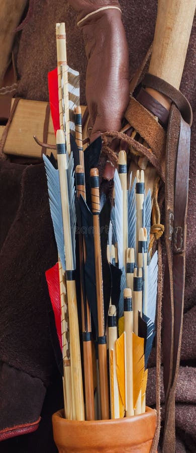 Old Decorative Arrow in the Quiver Stock Image - Image of medieval ...