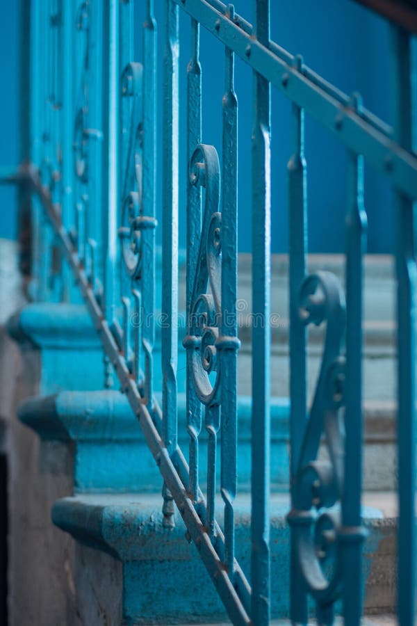 Old Decorative Railings of the 19th Century on the Stairs in Staircase ...
