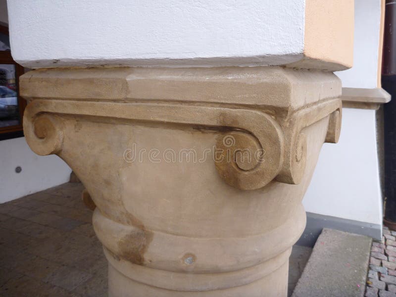 Old Decorative Supporting Column of Vault Stock Image - Image of ...
