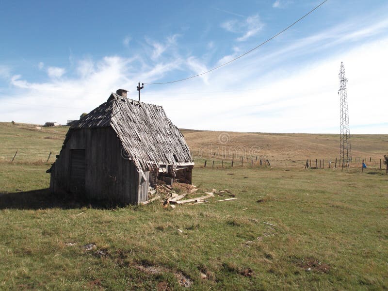 The Old,decrepit,abandon Wooden Cottage Stock Image - Image of cottage ...