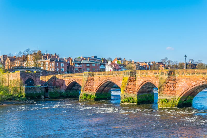 Old Dee Bridge in Chester, England Editorial Image - Image of england ...