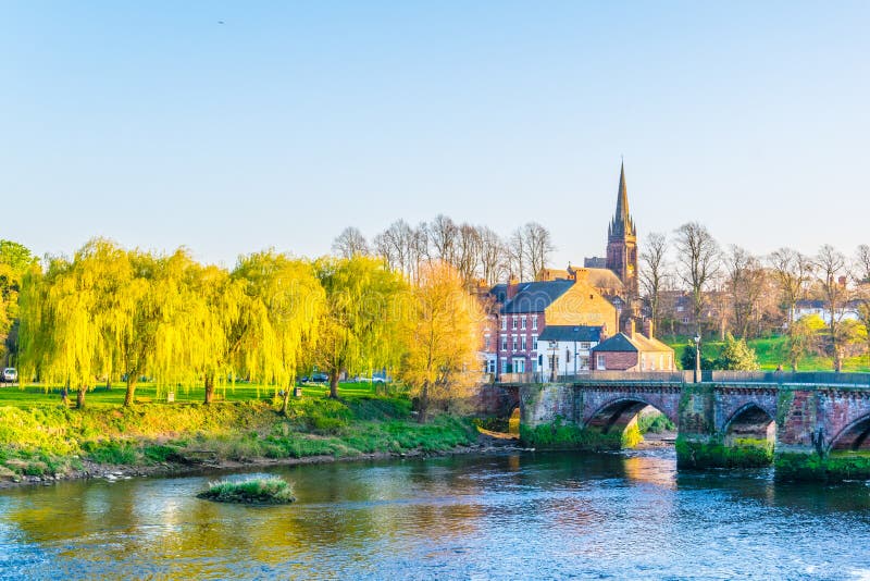 Old Dee Bridge in Chester, England Stock Image - Image of blue, kingdom ...