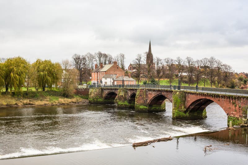 Old Dee Bridge, Chester stock image. Image of road, arch - 35679129