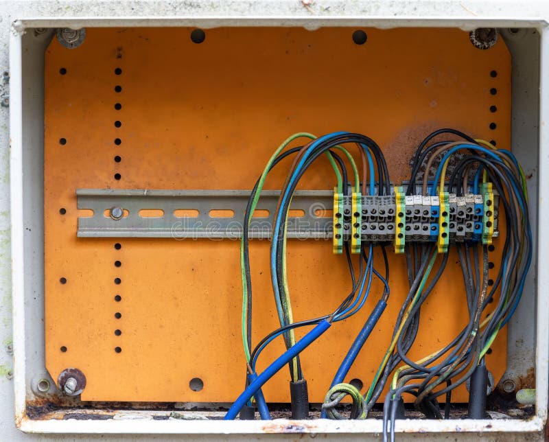 Old, Defective, in Need of Renovation Control Cabinet with Switch,fuses ...