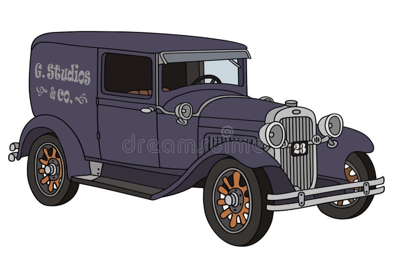 Old delivery van stock vector. Illustration of vehicle - 34638477