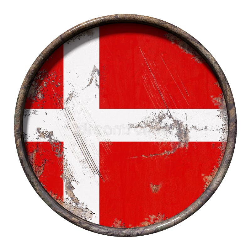 Old Denmark flag stock illustration. Illustration of emblem - 108220736