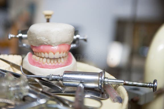 Old dentures stock image. Image of vintage, gypsum, plaster - 11711765