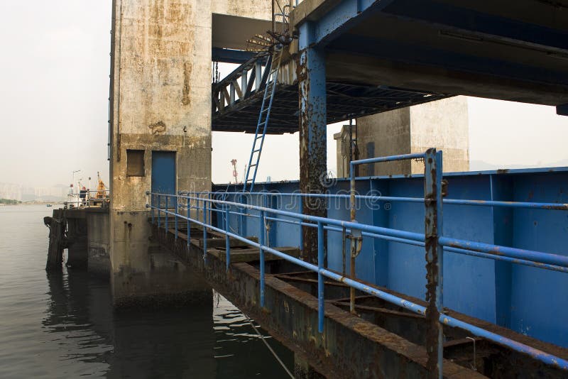 Old desert car ferry dock stock image. Image of motor - 16056507