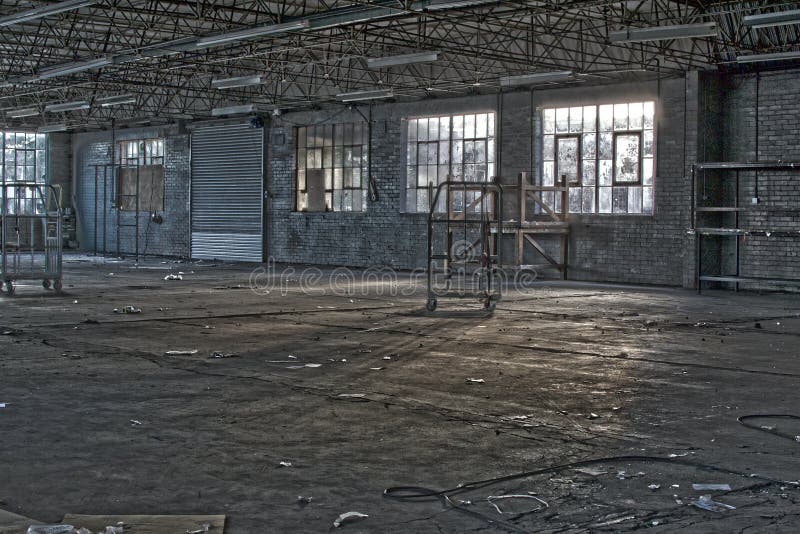 Old Deserted Abandoned Factory Stock Photo - Image of interior ...