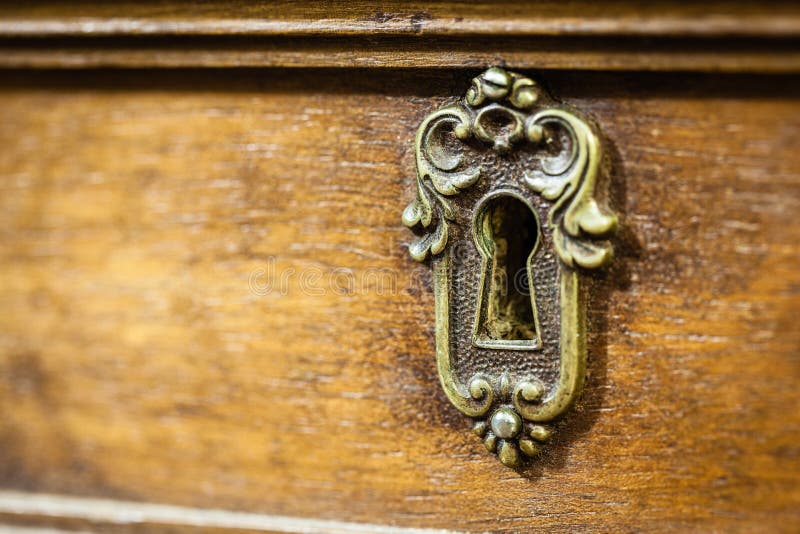 Old desk keyhole stock image. Image of ancient, privacy - 74783697