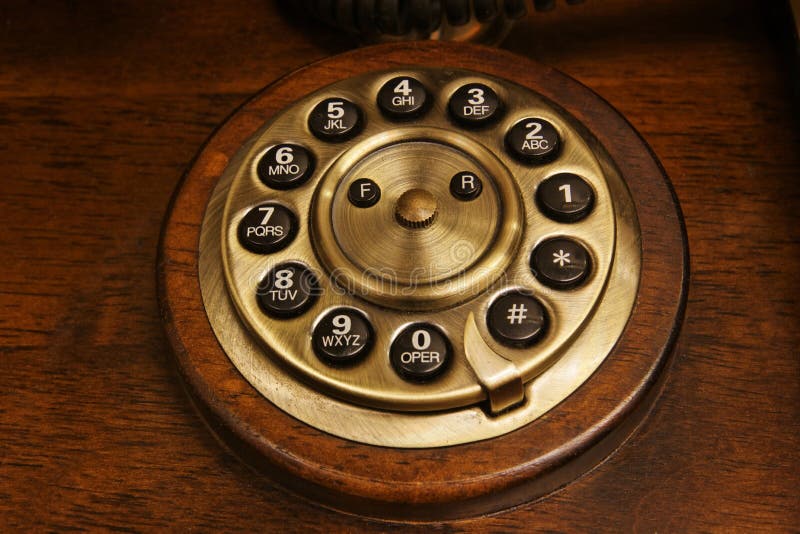 The Old Desk S Phone Dial Disc Stock Image - Image of buttons ...