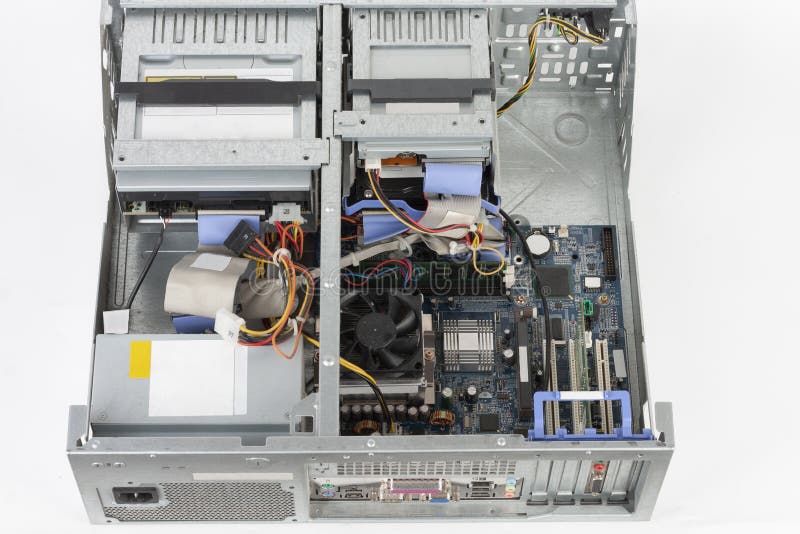 Old Desktop Computer, Inside Floppy Disk Drive, CD Drive, Hard Disk ...
