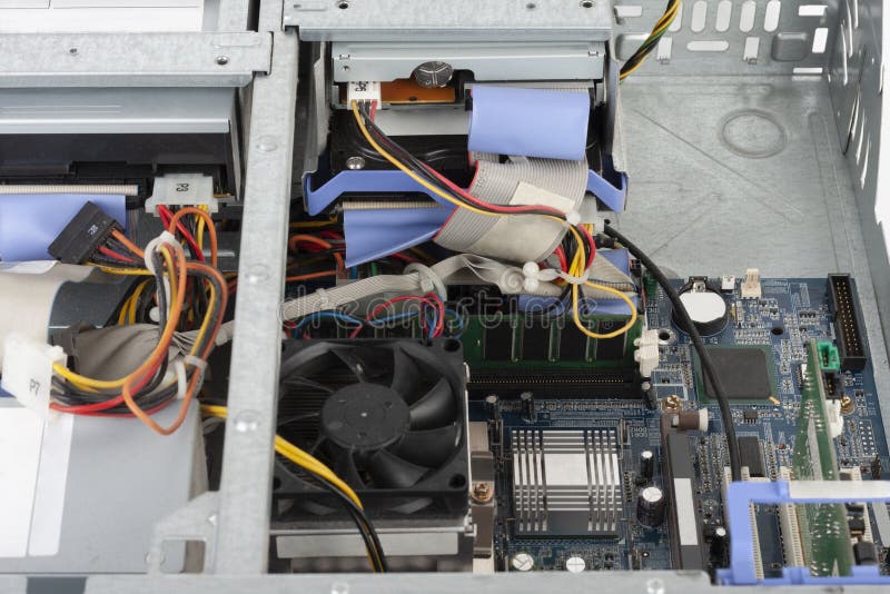 Old Desktop Computer, Inside Floppy Disk Drive, CD Drive, Hard Disk ...