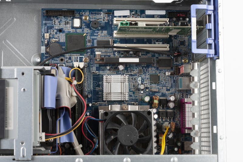 Old Desktop Computer, Inside Floppy Disk Drive, CD Drive, Hard Disk ...