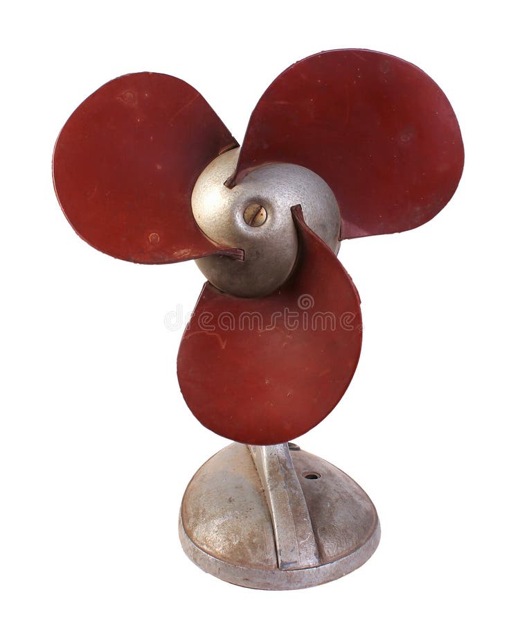 Old Desktop Cooler Fan Isolated on White Background Stock Image - Image ...