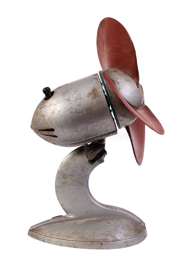 Old Desktop Cooler Fan Isolated on White Background Stock Image - Image ...