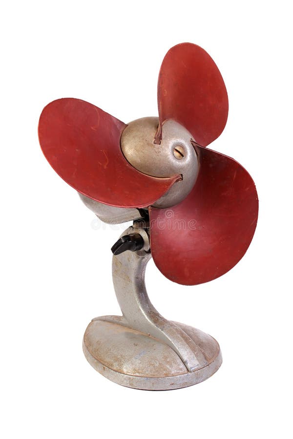 Old Desktop Cooler Fan Isolated on White Background Stock Image - Image ...